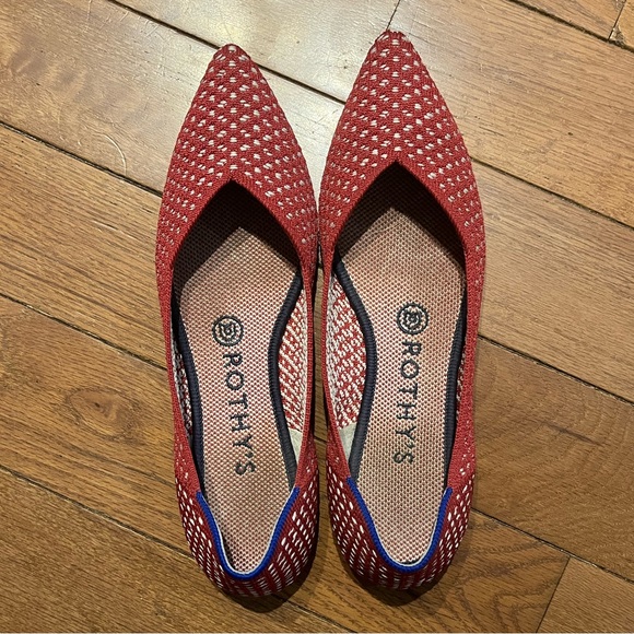 Rothy's | Shoes | Limited Edition Red Rothys Point Flat | Poshmark